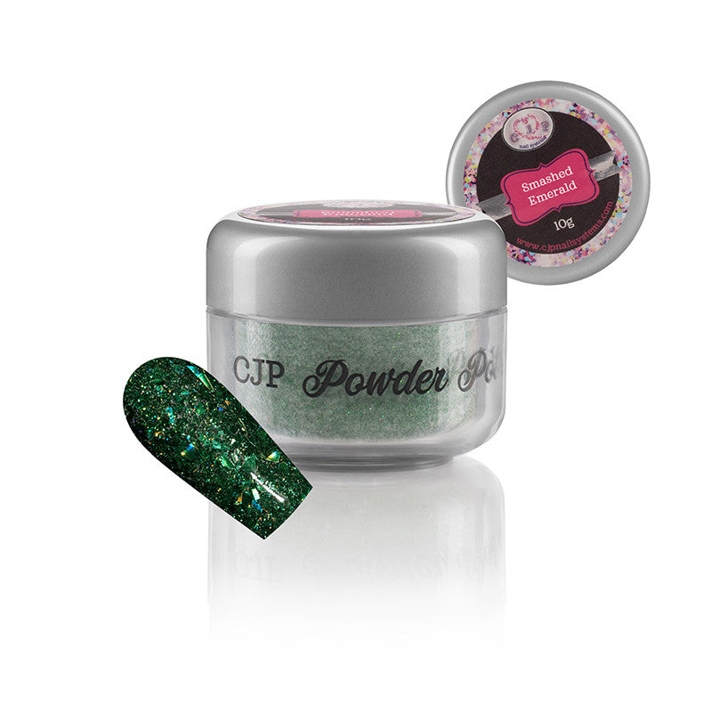 Smashed Emerald Powder Pot – CJPNails