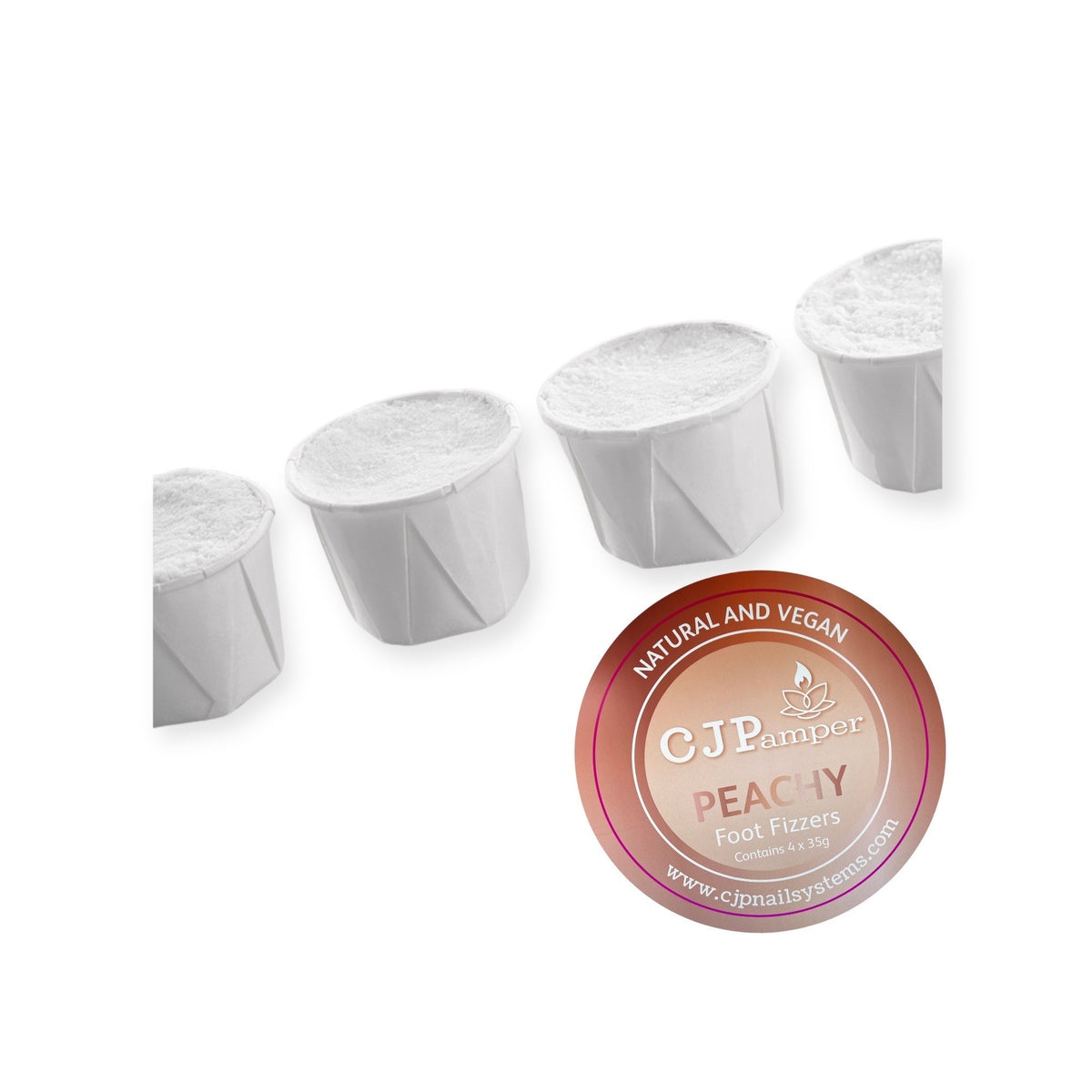 Peachy Foot Fizzers 4 x 35g – CJPNails